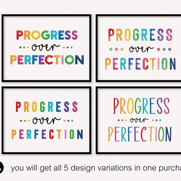 Progress Perfection - Etsy