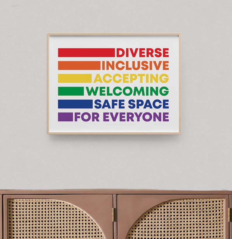 Diverse Inclusive Accepting Welcoming Safe Space for Everyone - Etsy