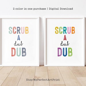 Kids Bathroom Wall Prints, Bathroom Art Set, Set of 5, Splish Splash ...