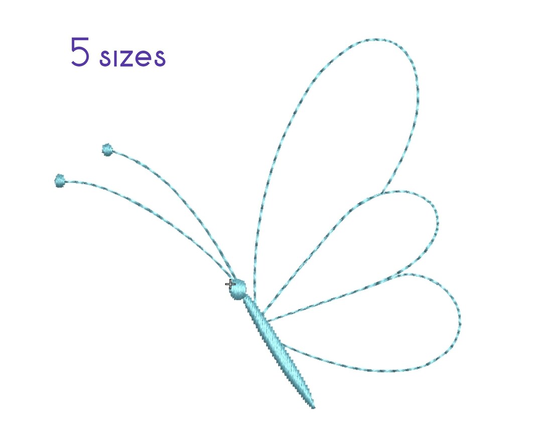 Side Butterfly Embroidery Designs Side Butterflies Machine Embroidery ...