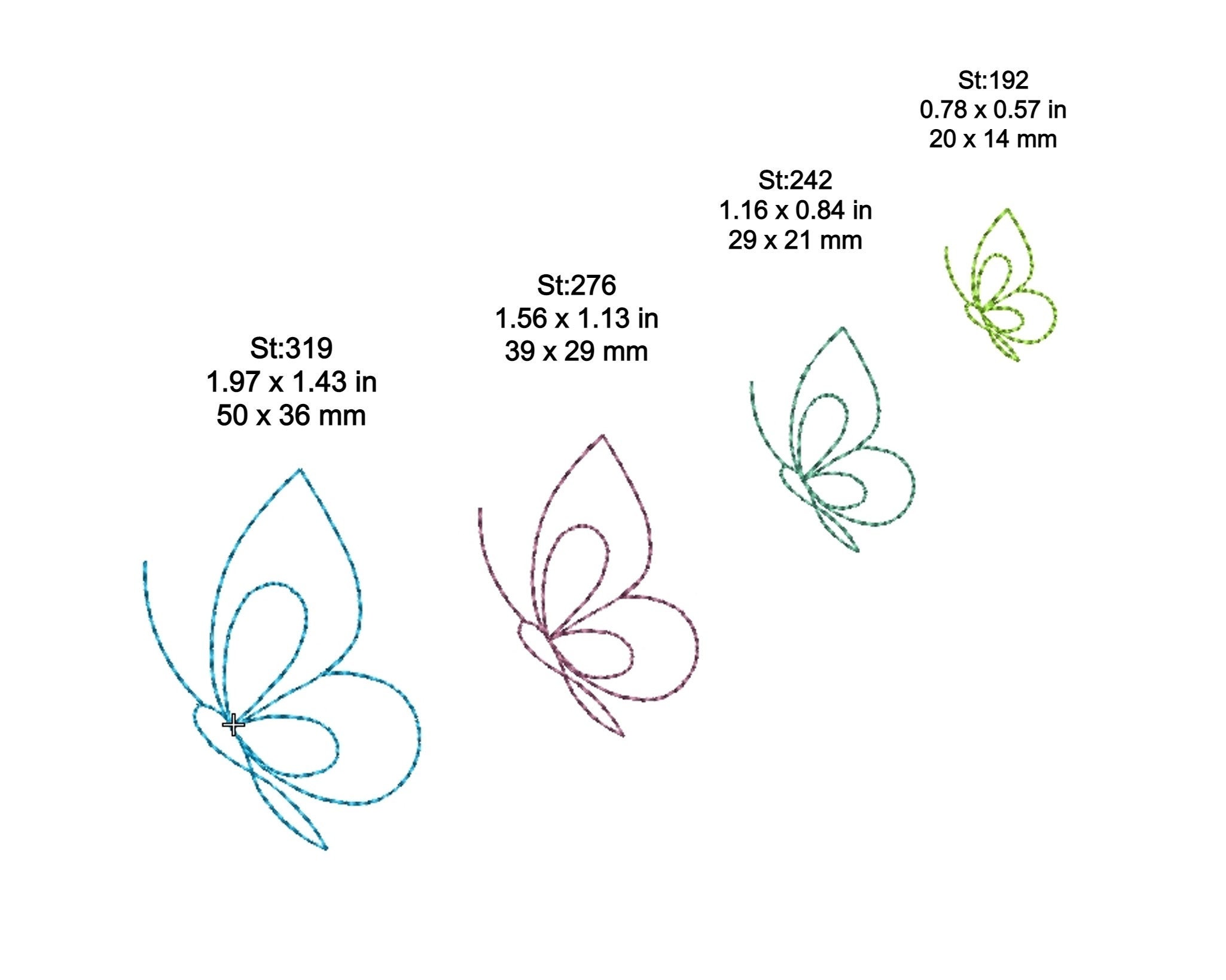 Butterfly Embroidery Designs Mini Butterflies Machine Embroidery Design ...