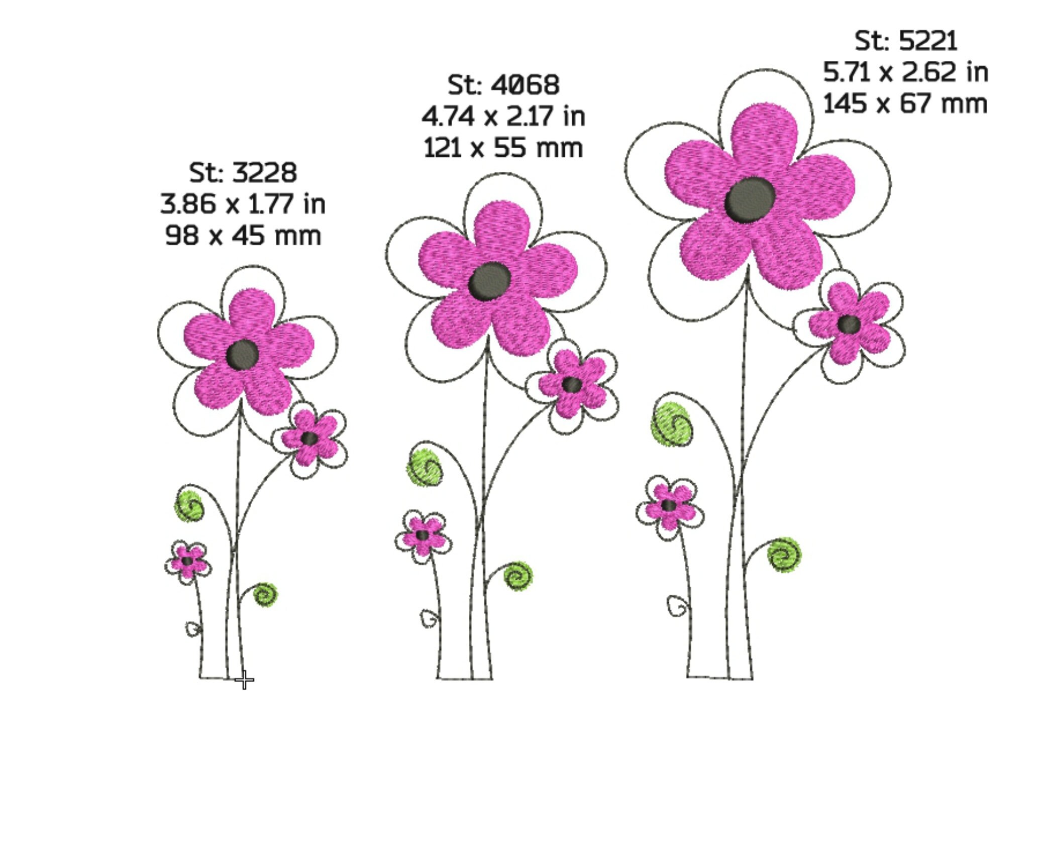 Flower Embroidery Design Flowers Embroidery Designs Spring - Etsy