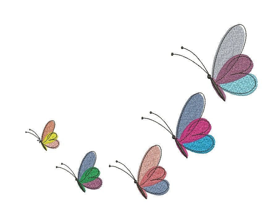 Butterfly Embroidery Designs Color Butterfly Machine Embroidery Design ...