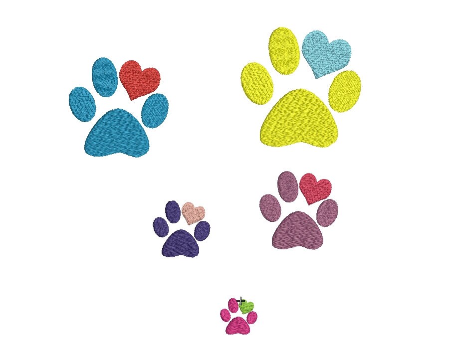 Pet Paw Embroidery Design Dog Paws Embroidery Designs - Etsy