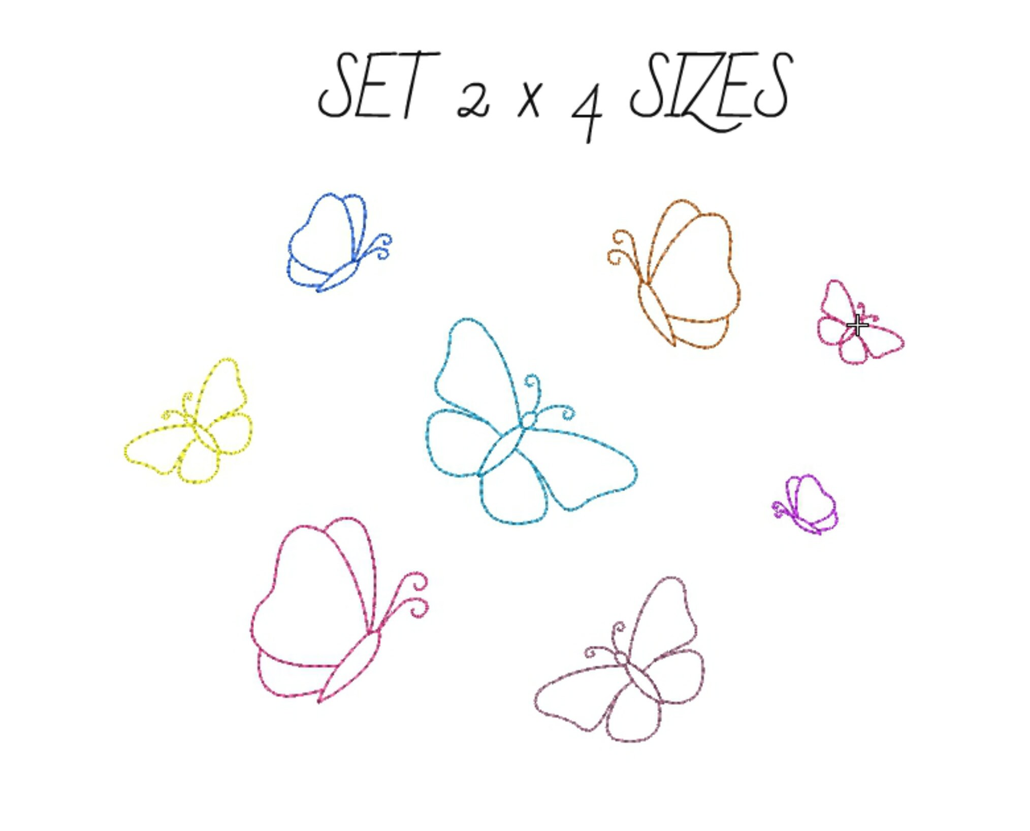 Set Mini Butterflies Embroidery Designs Mini Butterfly Machine ...