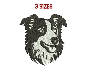 Border Collie Embroidery Design, Dog Machine Embroidery Pattern, Pet ...