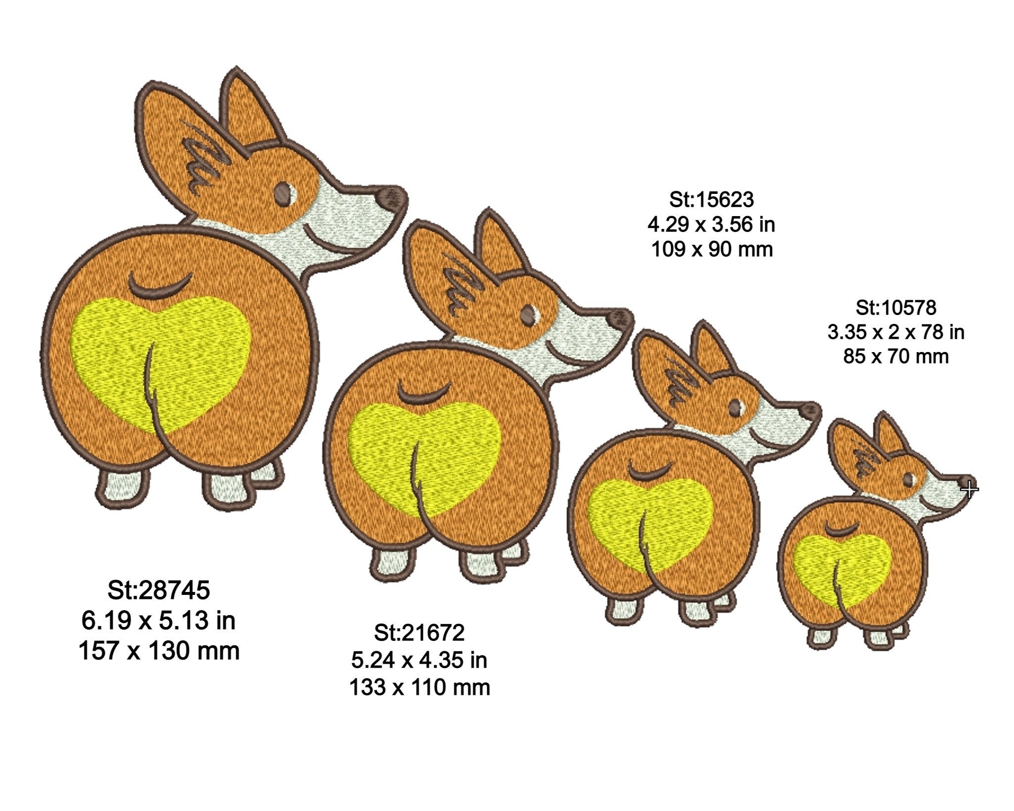 Corgi Dog Embroidery Design - Etsy