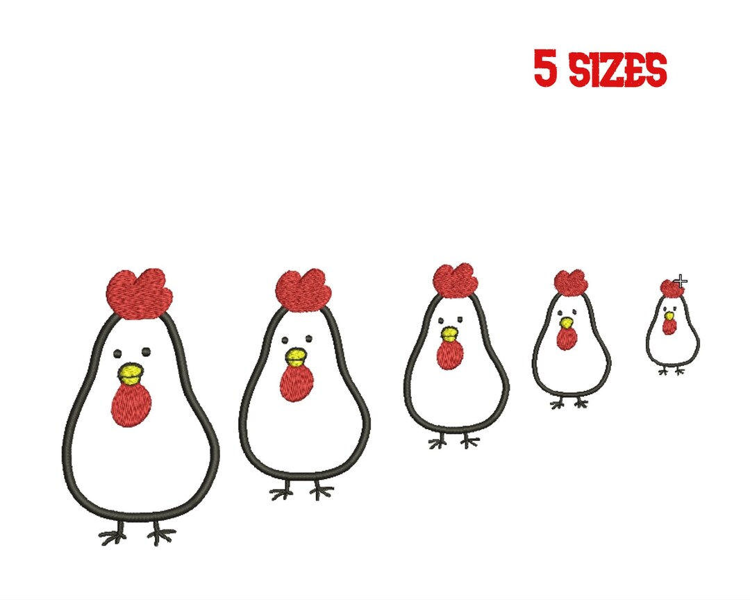 Chicken Rooster Embroidery Design Chickens Embroidery Designs - Etsy