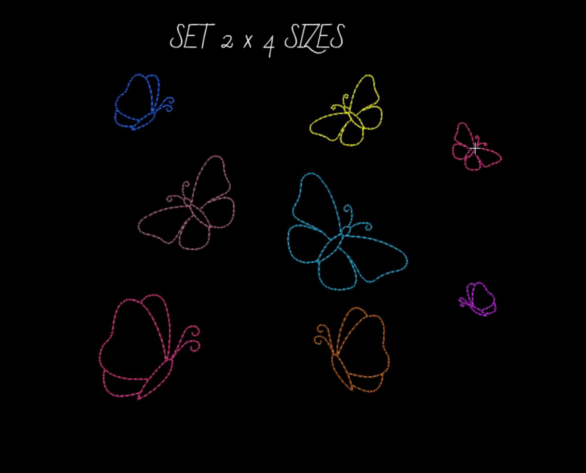 Set Mini Butterflies Embroidery Designs Mini Butterfly Machine ...