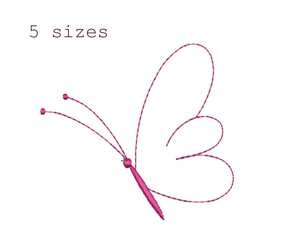 Side Butterfly Embroidery Designs Side Butterflies Machine - Etsy