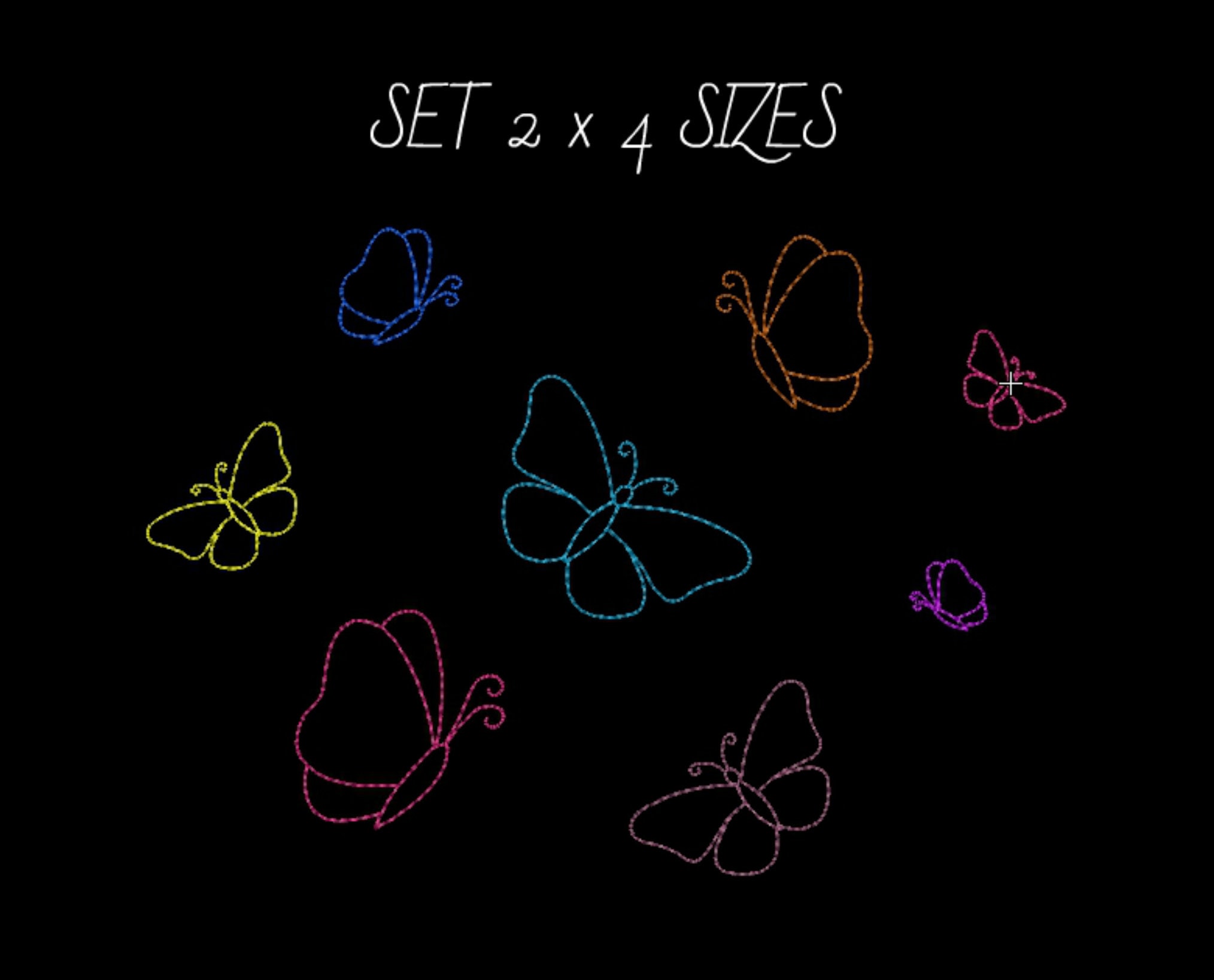 Set Mini Butterflies Embroidery Designs Mini Butterfly Machine ...