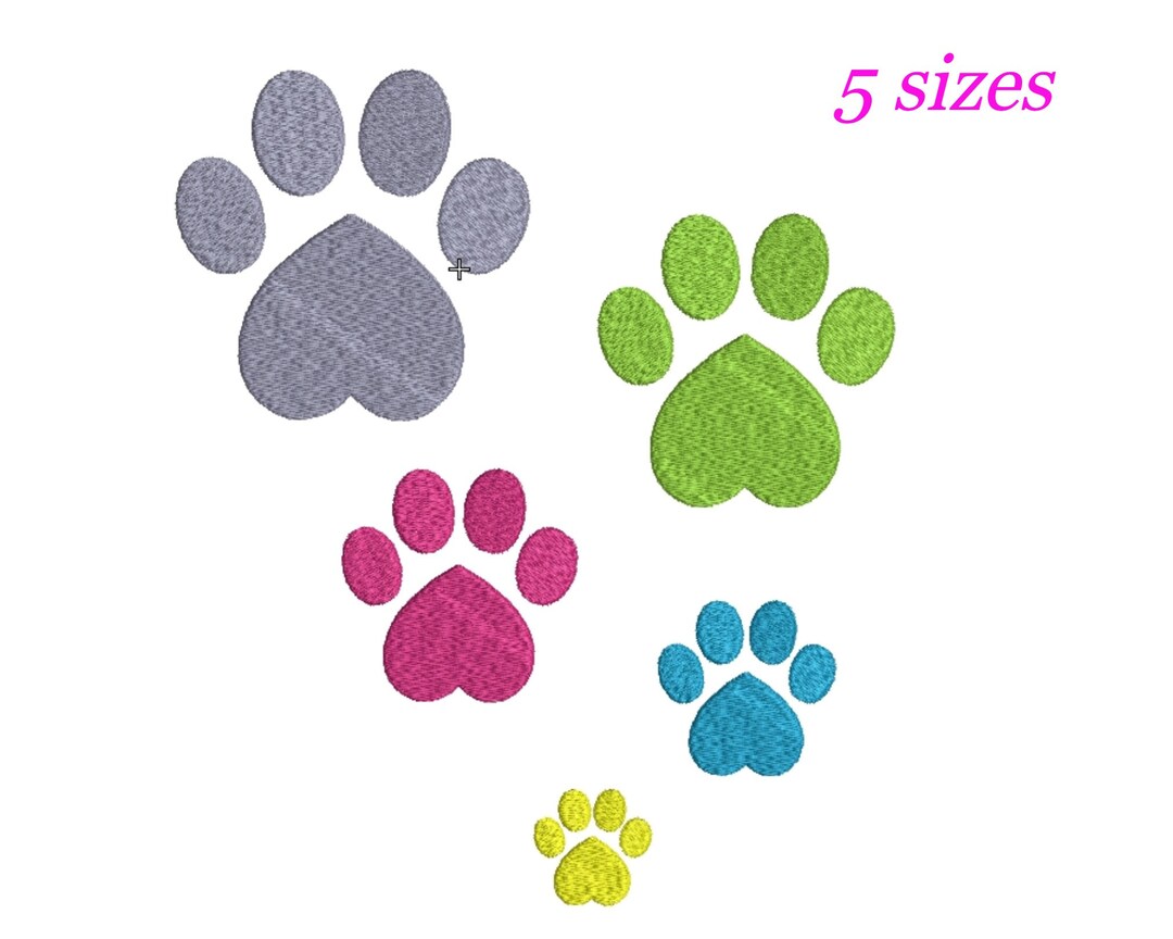 Paws Embroidery Design Dog Paws Embroidery Designs - Etsy