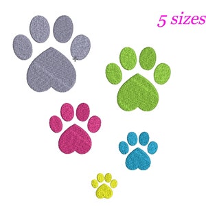 Paws Embroidery Design Dog Paws Embroidery Designs - Etsy
