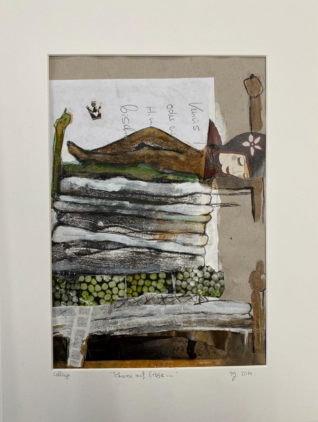 Portrait Fairy Tale, Collage on Paper, Abstract, 30 X 40 Cm, Incl ...