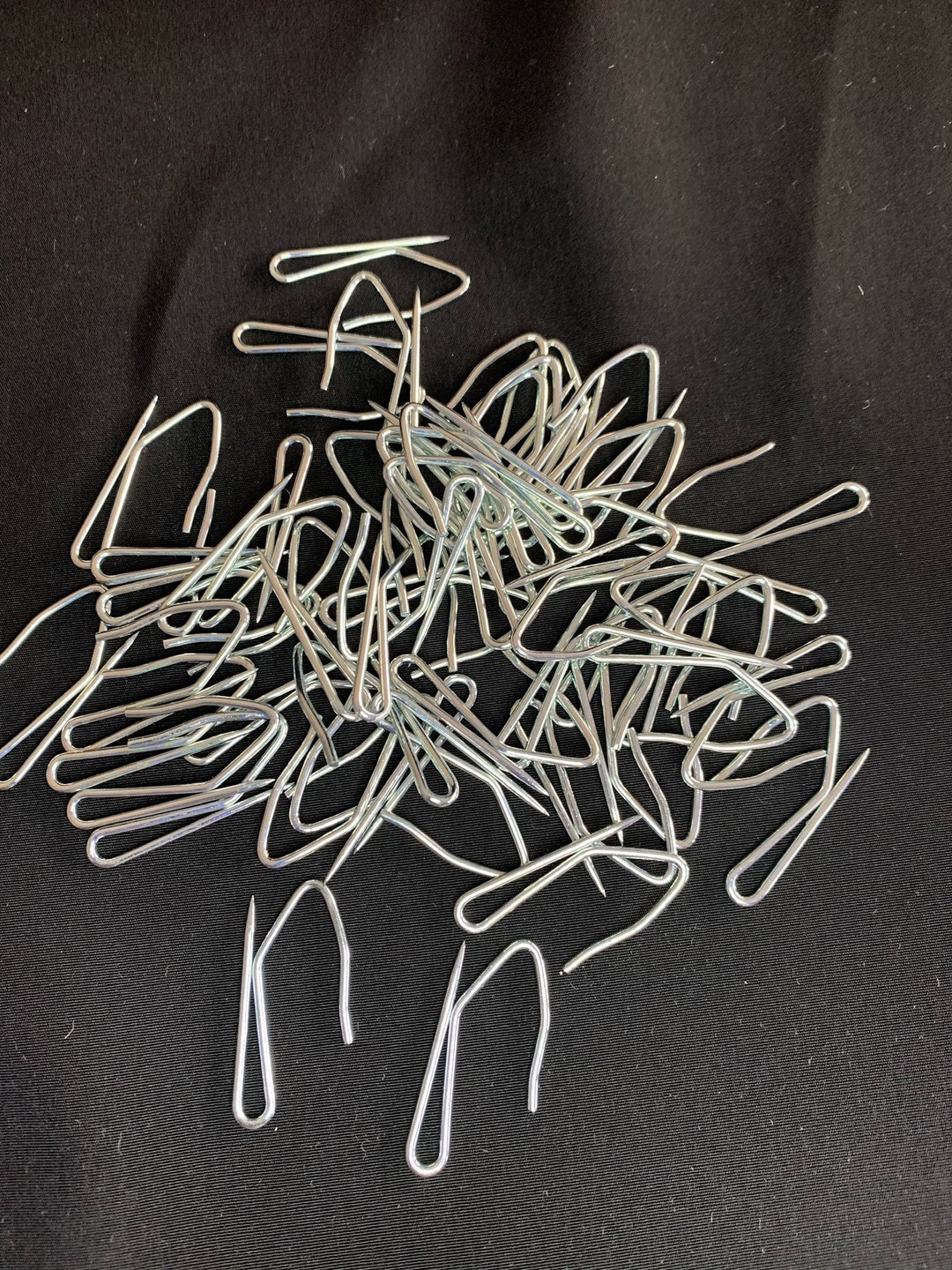 50 Metal Pin Hooks / Stab Hooks for Curtains - Etsy