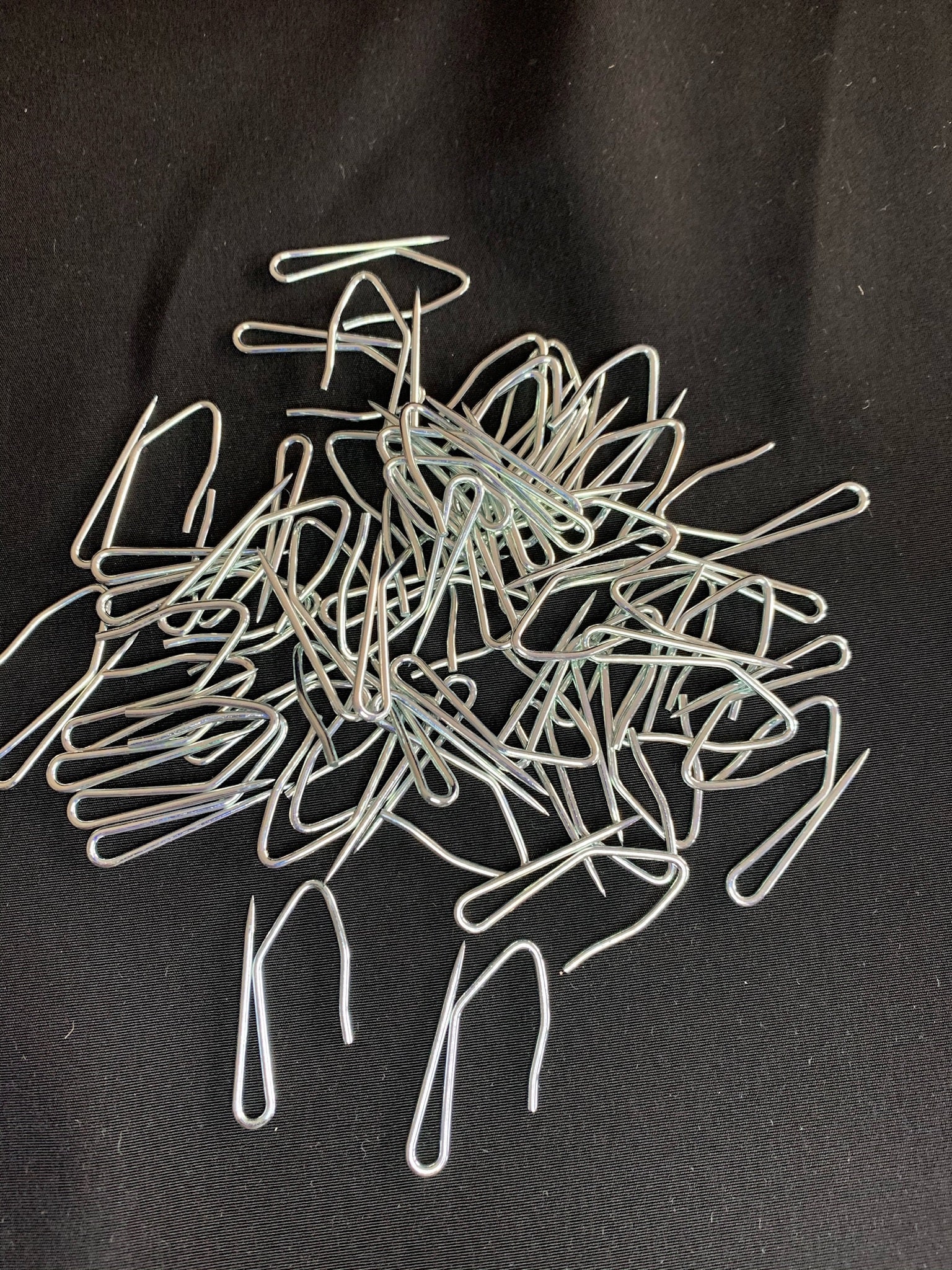 50 Metal Pin Hooks / Stab Hooks for Curtains - Etsy