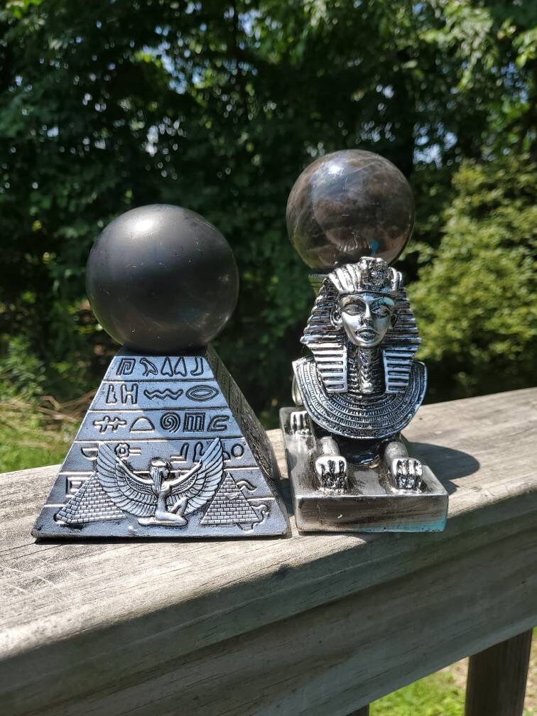 Egyptian sphinx sphere standEgyptian pyramid sphere stand | Etsy
