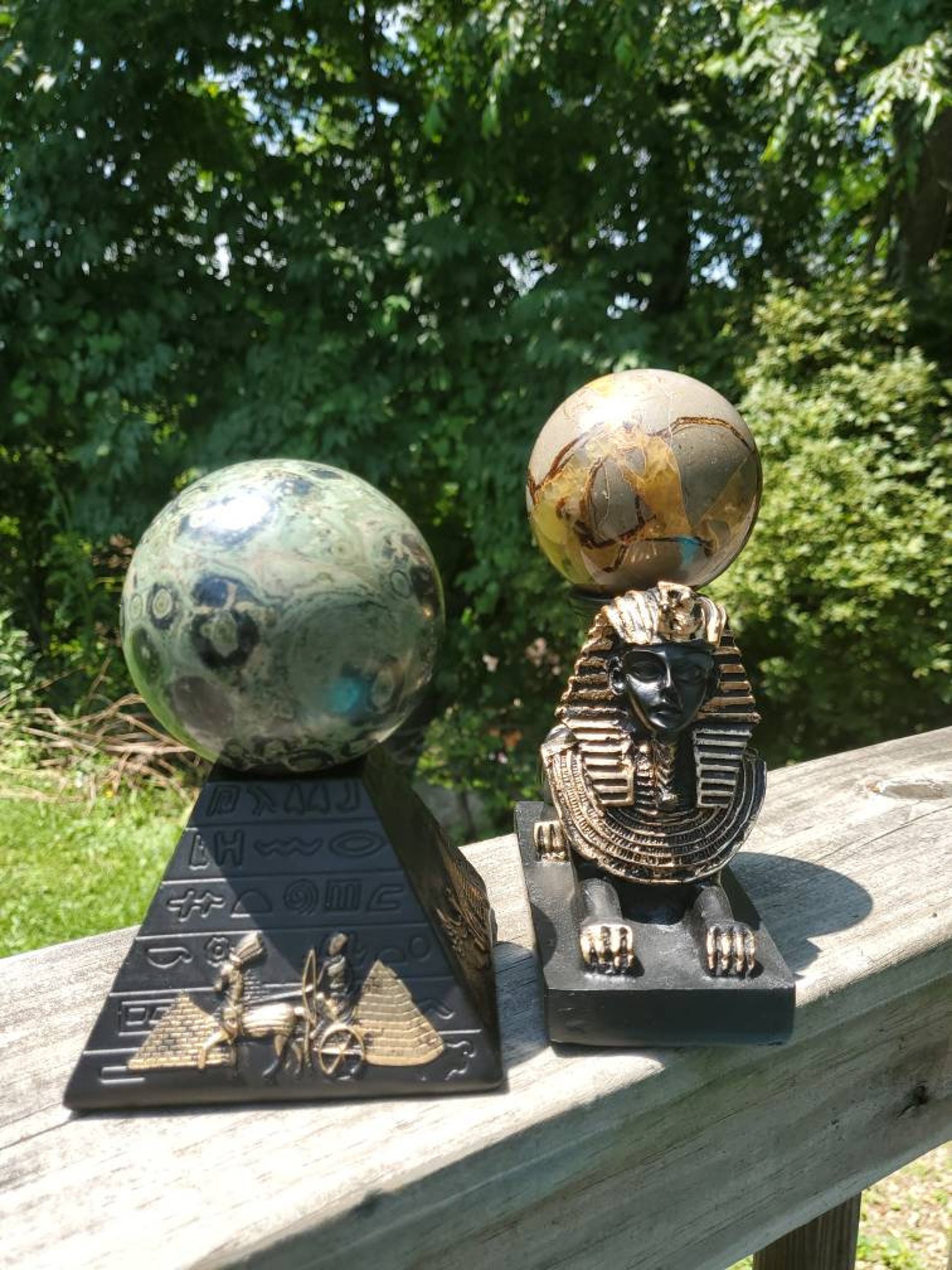 Egyptian Sphinx Sphere Standegyptian Pyramid Sphere Stand - Etsy