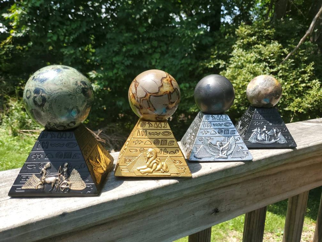 Egyptian Sphinx Sphere Standegyptian Pyramid Sphere Stand - Etsy