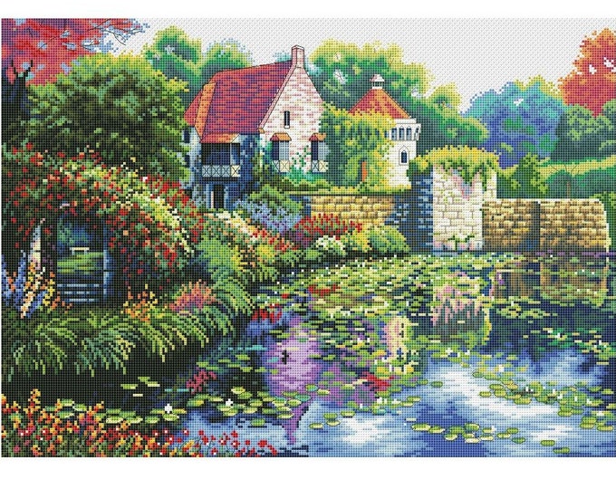 English Castle Cross Stitch Pattern Landscpe Cross Stitch - Etsy