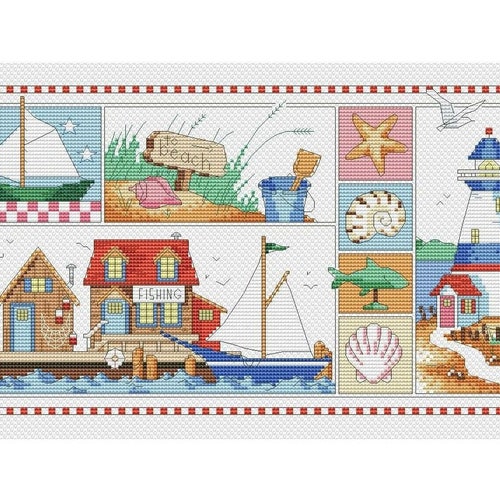 Ocean Sampler Cross Stitch Pattern PDF Instant Download - Etsy