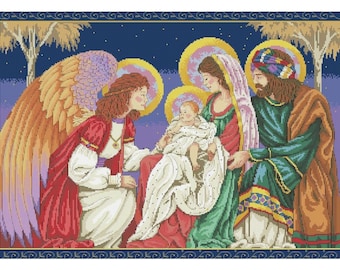 Holy Family Cross Stitch Pattern Religious Cross Stitch | Etsy