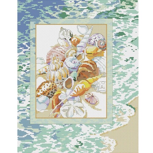 Sea Shells Cross Stitch Pattern Instant Download PDF - Etsy
