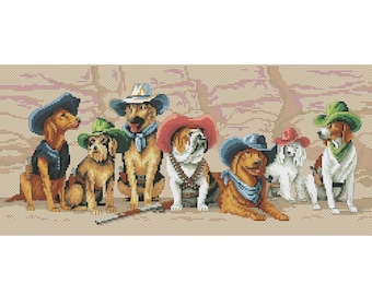 Cowboy Western Cross Stitch Pattern - Etsy