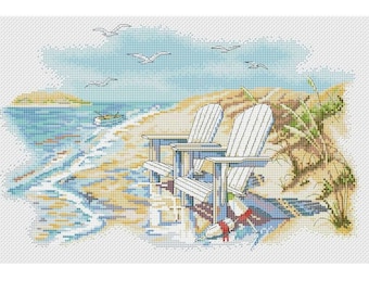 Sea Cross Stitch Pattern | Beach Cross Stitch Pattern | Landscape Cross ...