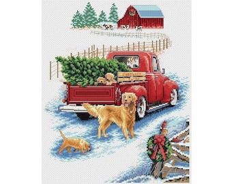 Farm Scenic Cross Stitch Pattern PDF Village Cross Stitch | Etsy