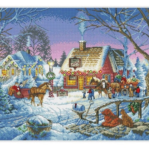 Victorian Christmas Cross Stitch Pattern Victorian Village | Etsy