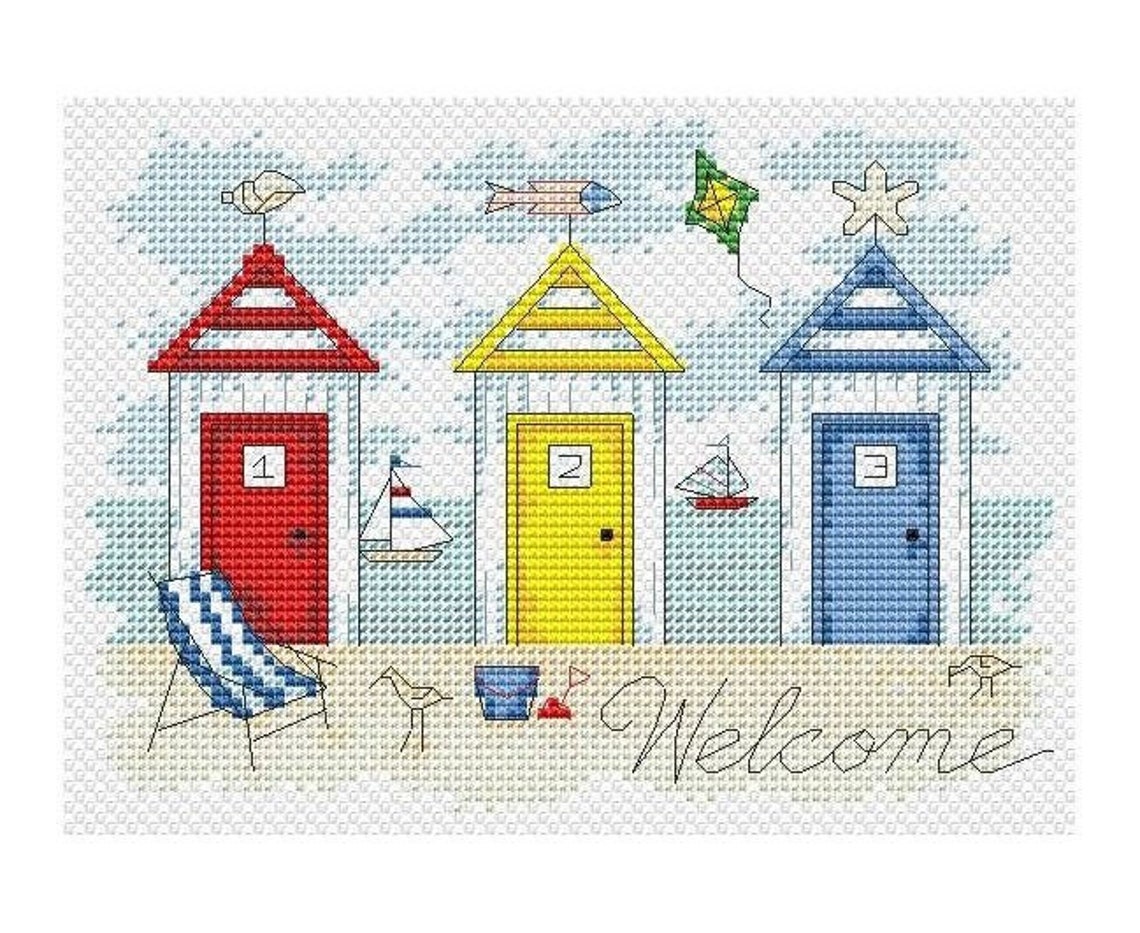 Beach House Cross Stitch Pattern PDF Sea Cross Stitch Pattern PDF ...
