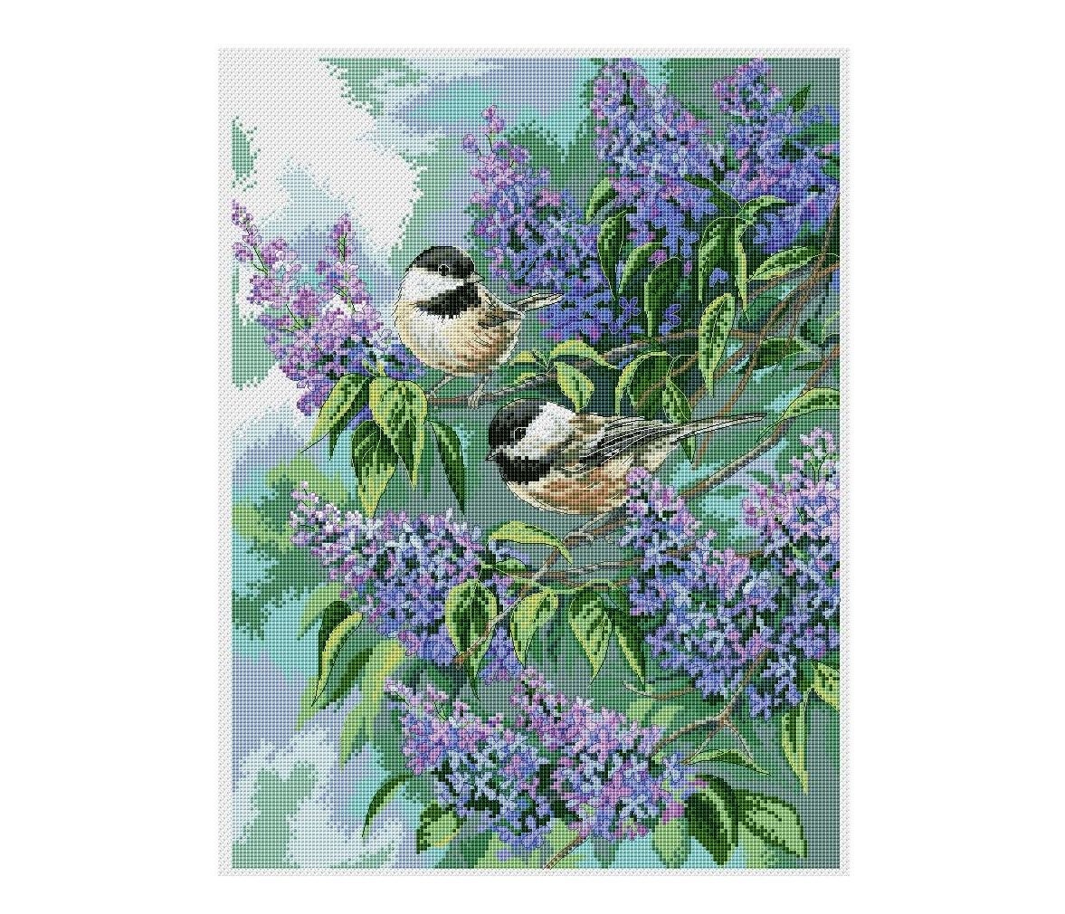 Birds on Branch Cross Stitch Patterns | Lilac Cross Stitch | Instant ...