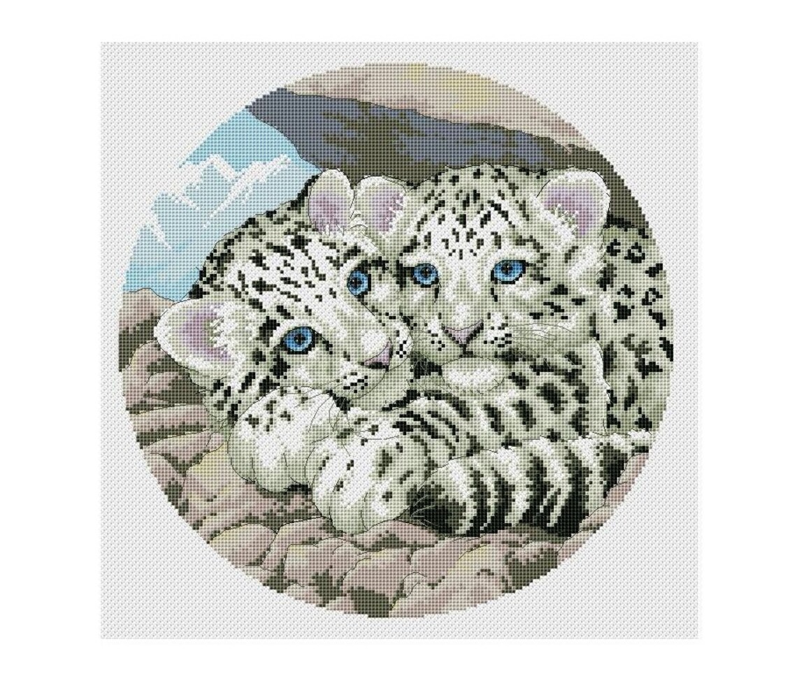 Wild Animals Cross Stitch Pattern | Leopards Cross Stitch | Baby ...
