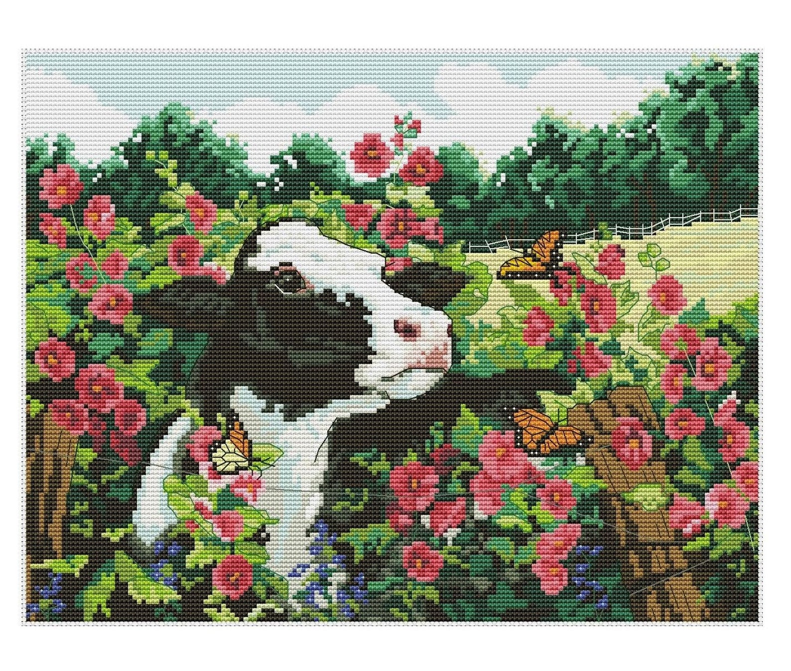 Cow Cross Stitch Pattern | Domestic Animals Cross Stitch | Instant ...