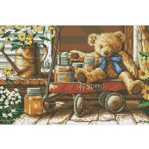 Teddy Bear Cross Stitch Pattern Instant PDF Download Teddy - Etsy
