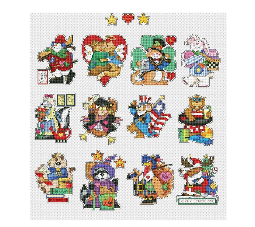 Calendar Cross Stitch Pattern | Holiday Cross Stitch | Instant Download ...