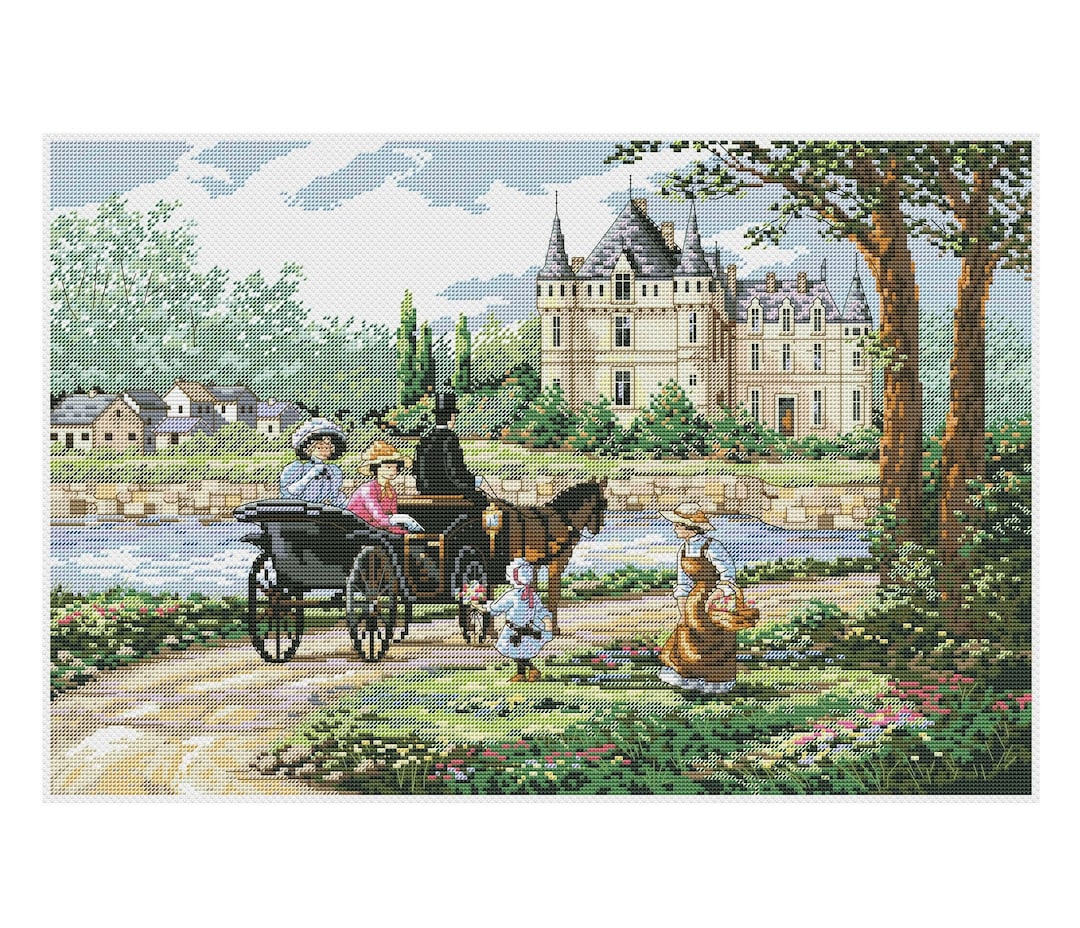 Victorian Cross Stitch Pattern | Victorian Village Cross Stitch ...