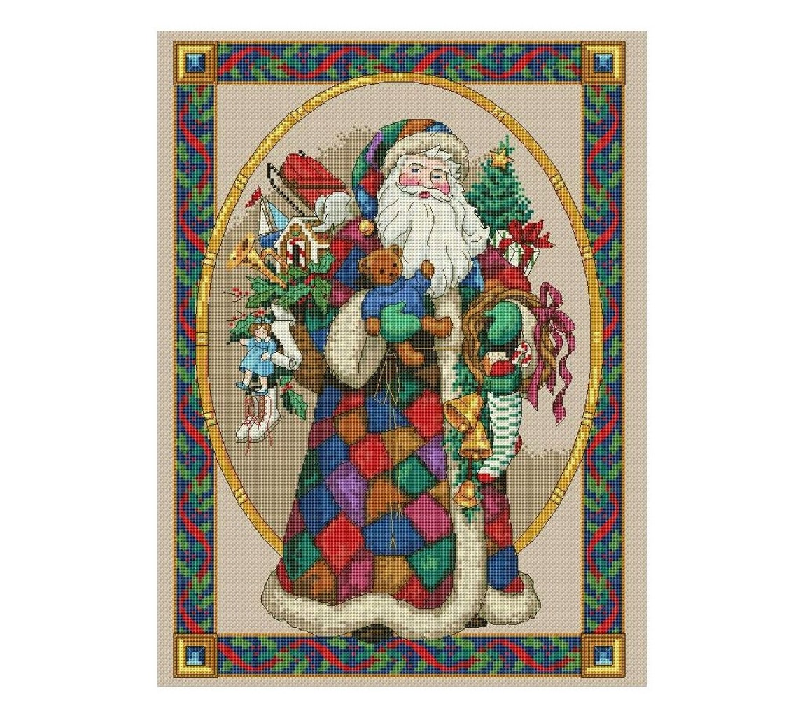 Santa Cross Stitch Pattern Christmas Cross Stitch Pattens - Etsy