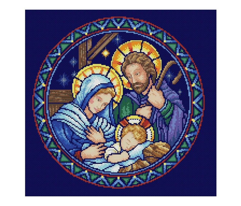 Holy Family Cross Stitch Pattern | Religious Cross Stitch | Instant ...