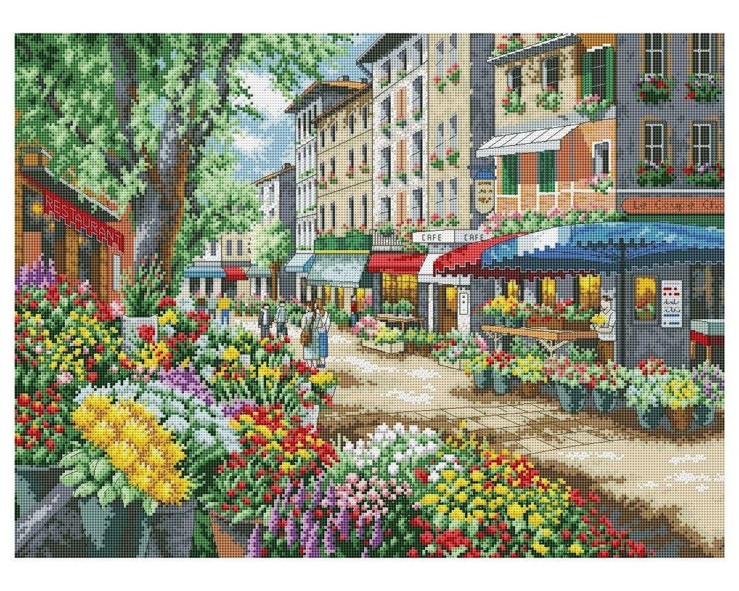 Paris Cross Stitch Pattern | City Cross Stitch | Houses Cross Stitch ...
