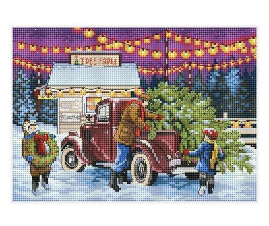 Christmas Scene Cross Stitch Pattern | Xmas Cross Stitch | Instant ...