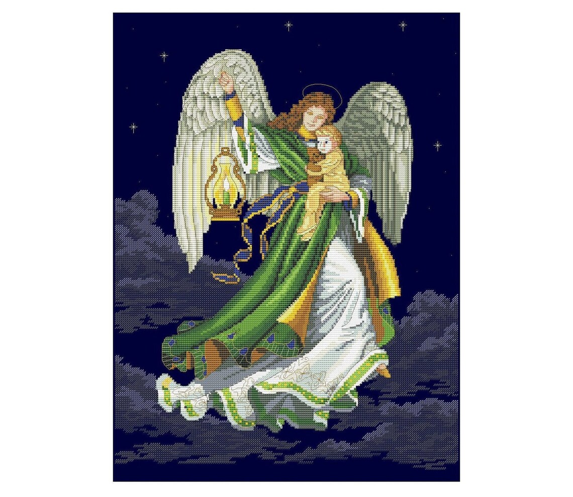Angel Baby Cross Stitch Pattern Religious Cross Stitch - Etsy