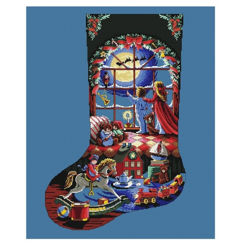 Christmas Stocking Cross Stitch Pattern Santa Stocking Cross - Etsy
