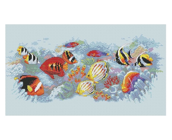 Sea Life Cross Stitch Pattern Fish Cross Stitch Pattern | Etsy