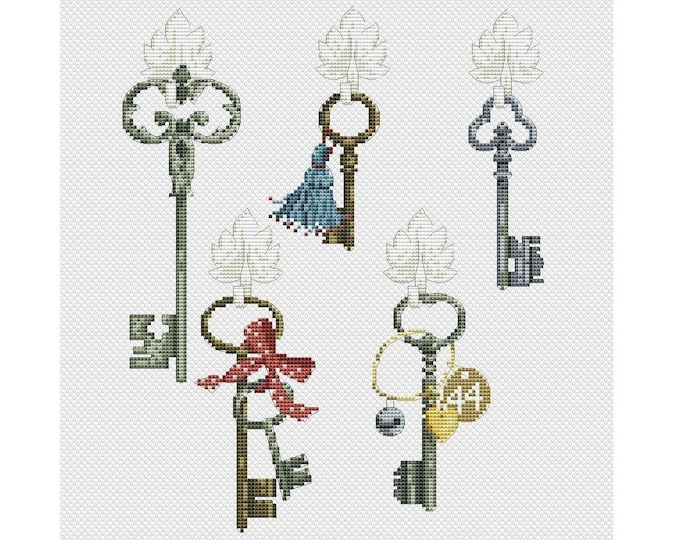 Sampler Cross Stitch Pattern Keys Cross Stitch Pattern PDF Instant ...