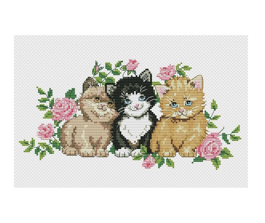 Cat Cross Stitch Pattern | Kitten Cross Stitch | Instant Download PDF ...