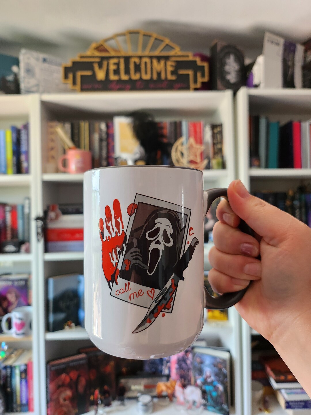 Ghost Face Mug 15 Oz Scream Ghost Face Gradient Mug Call Me - Etsy