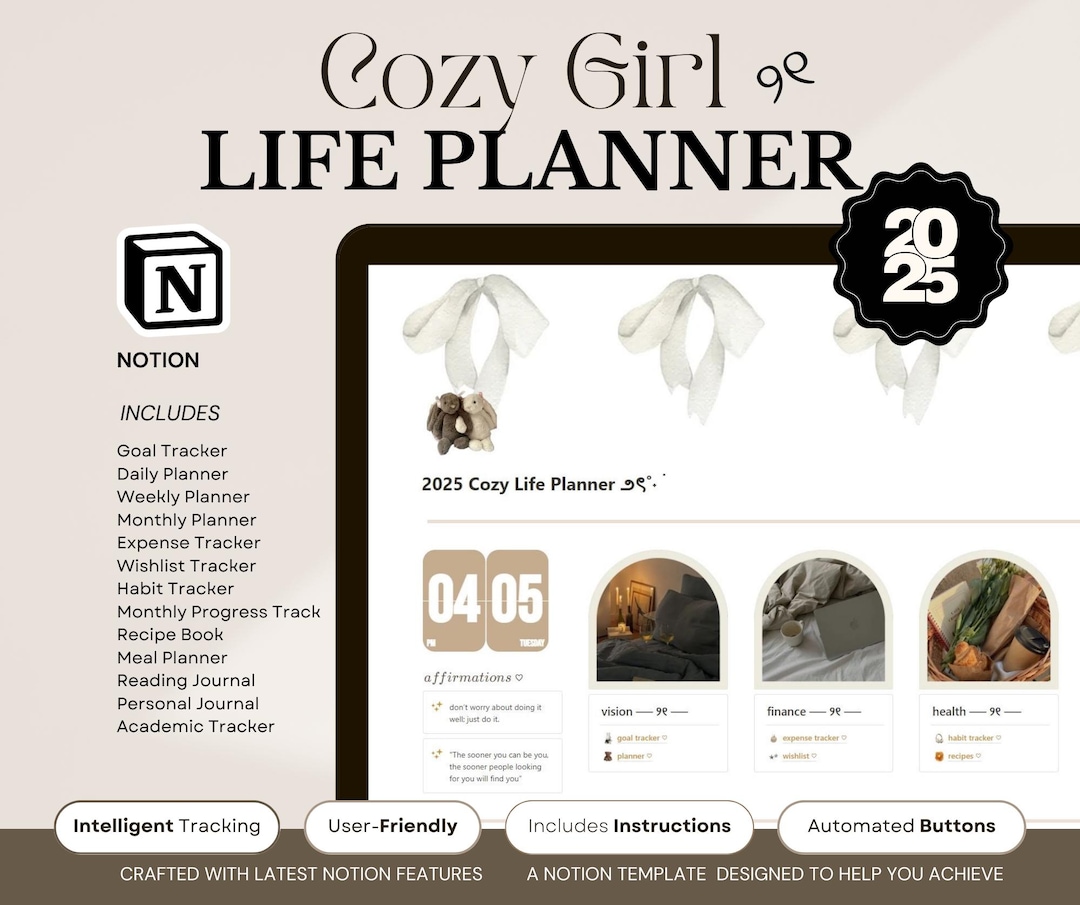 Notion Template 2026 | Life Planner, Habit Tracker, Academic and Goal Tracker, Digital Planner ...