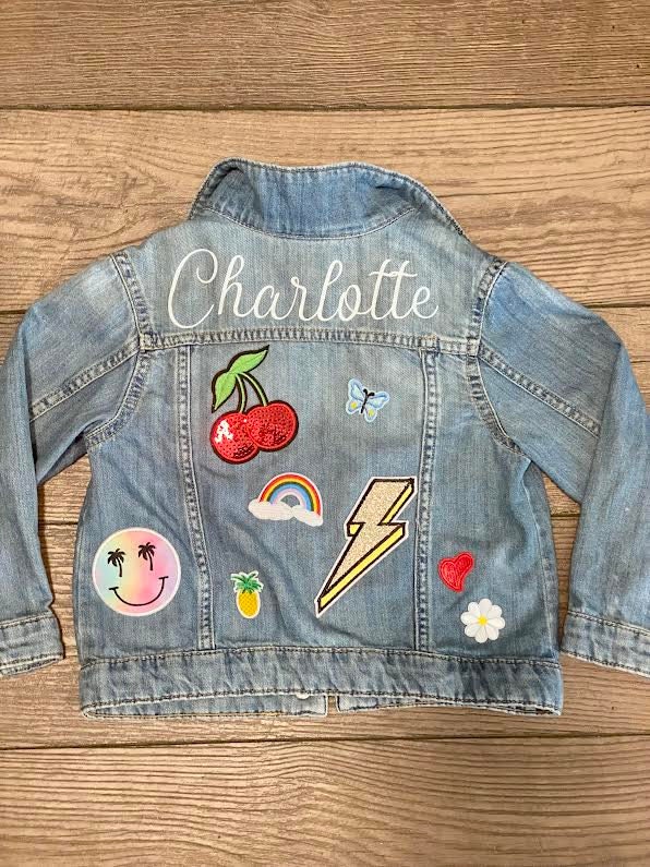 Custom Jean Jacket With Patches and Name - Etsy
